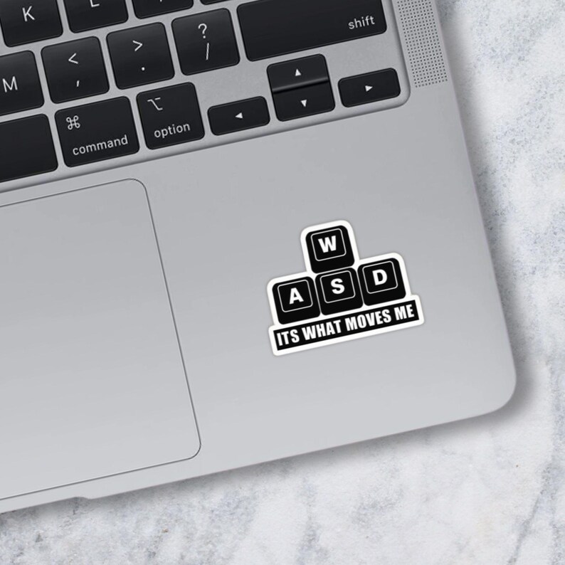 WASD Gamer Sticker: Funny Gaming Keyboard Decal - Etsy