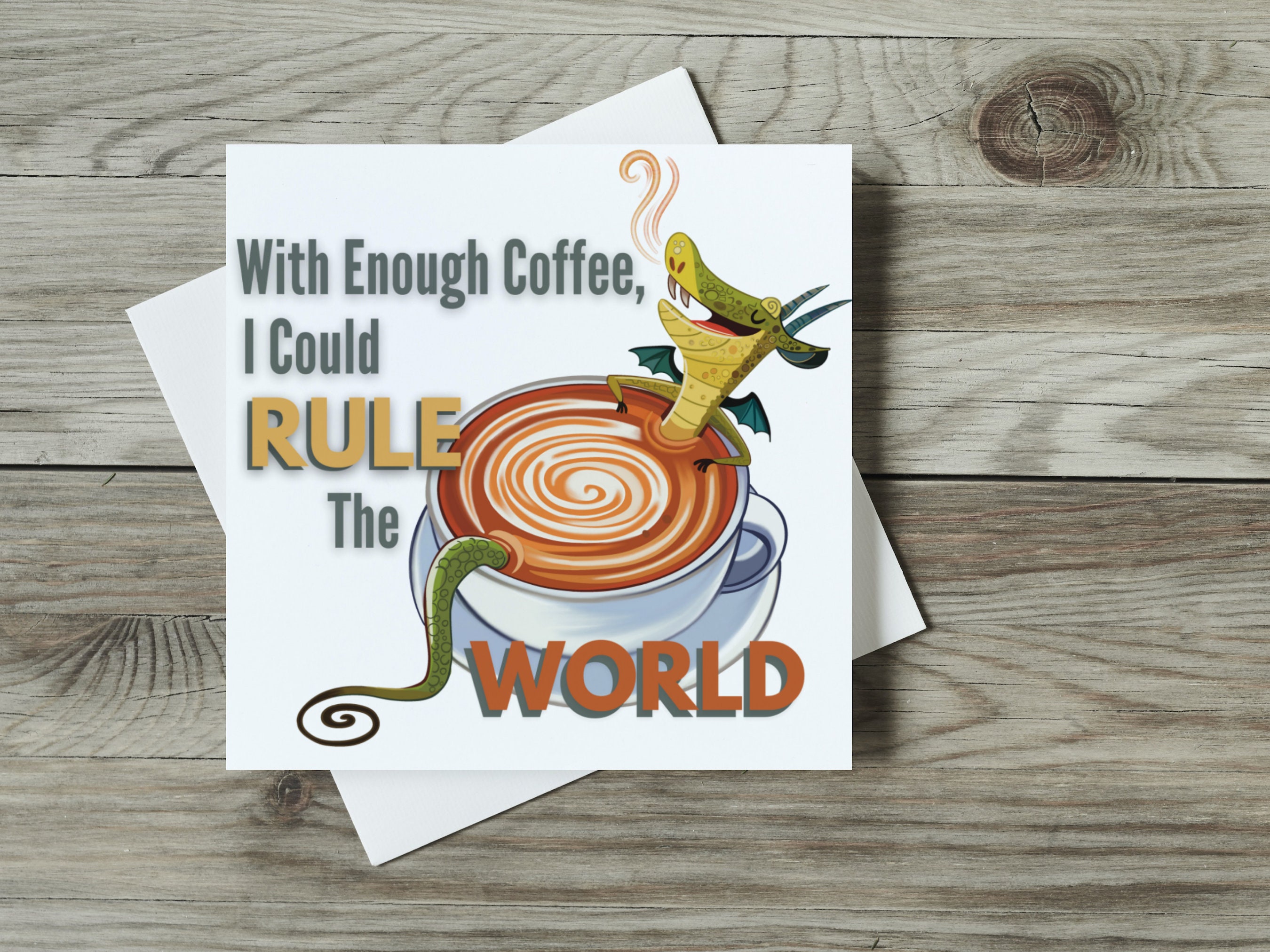 Dragon Coffee PNG Design. Coffee Sublimation Design. Print on Anything ...