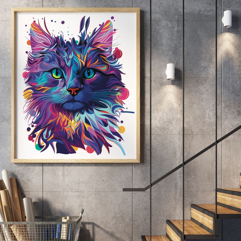 Printable Cat Street Art Cat Pop Art Cat Graffiti Large - Etsy