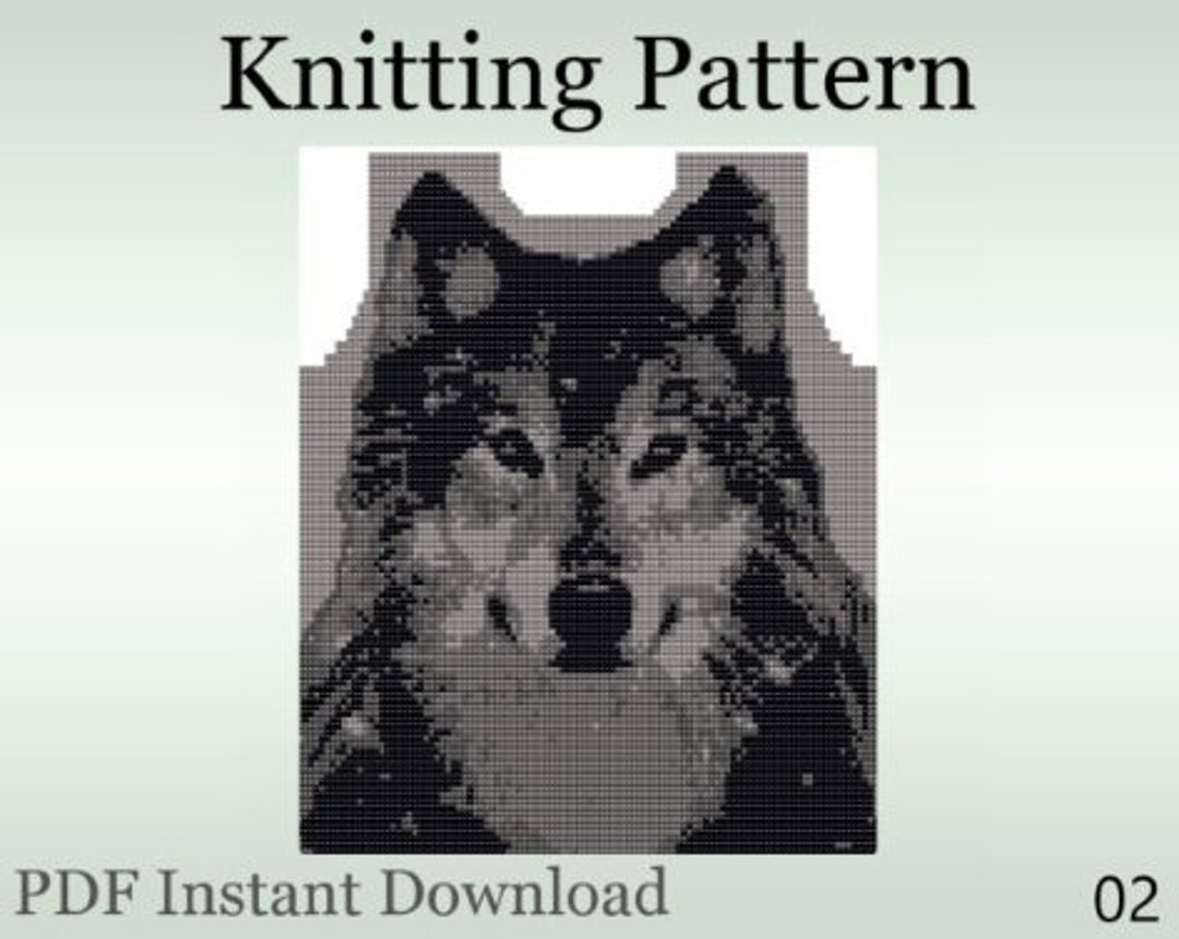 Wolf Knitting Pattern No.02 Read the Descriptions Carefully Sweater ...