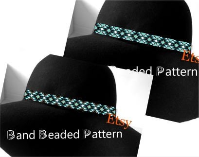Hatband Delica Beads Loom Pattern No.149 Aztec Navajo Pattern Band ...