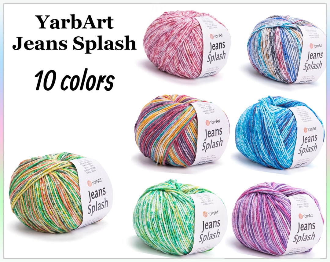 Yarnart Jeans Splash Variegated Sport Yarn Cotton Acrylic 50gr/160m ...