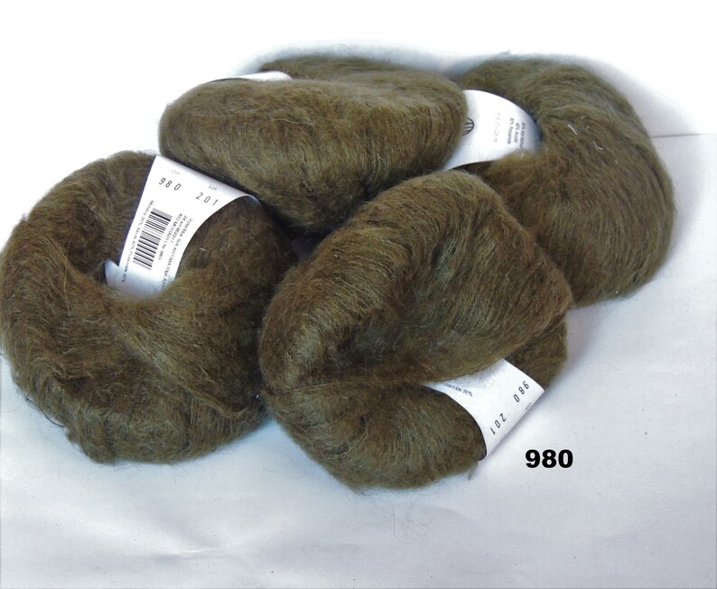 KID Mohair Yarn 25g/ 225m. Mohair Wool Yarn Knitting Lace Shawl Scarf ...
