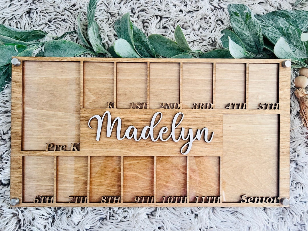 Pre K to Senior School Picture Frame, Grade School Photo Frame ...