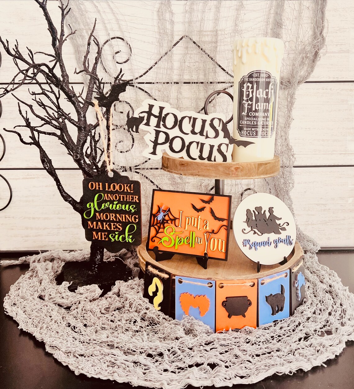 Hocus Pocus Tier Tray Set Halloween Tray Set Halloween - Etsy
