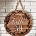Hello Fall Large Round Fall Door Sign Hello Fall Hello - Etsy