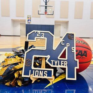 Custom Senior Athlete Number, Sports Number Wood Cutout, Personalized ...