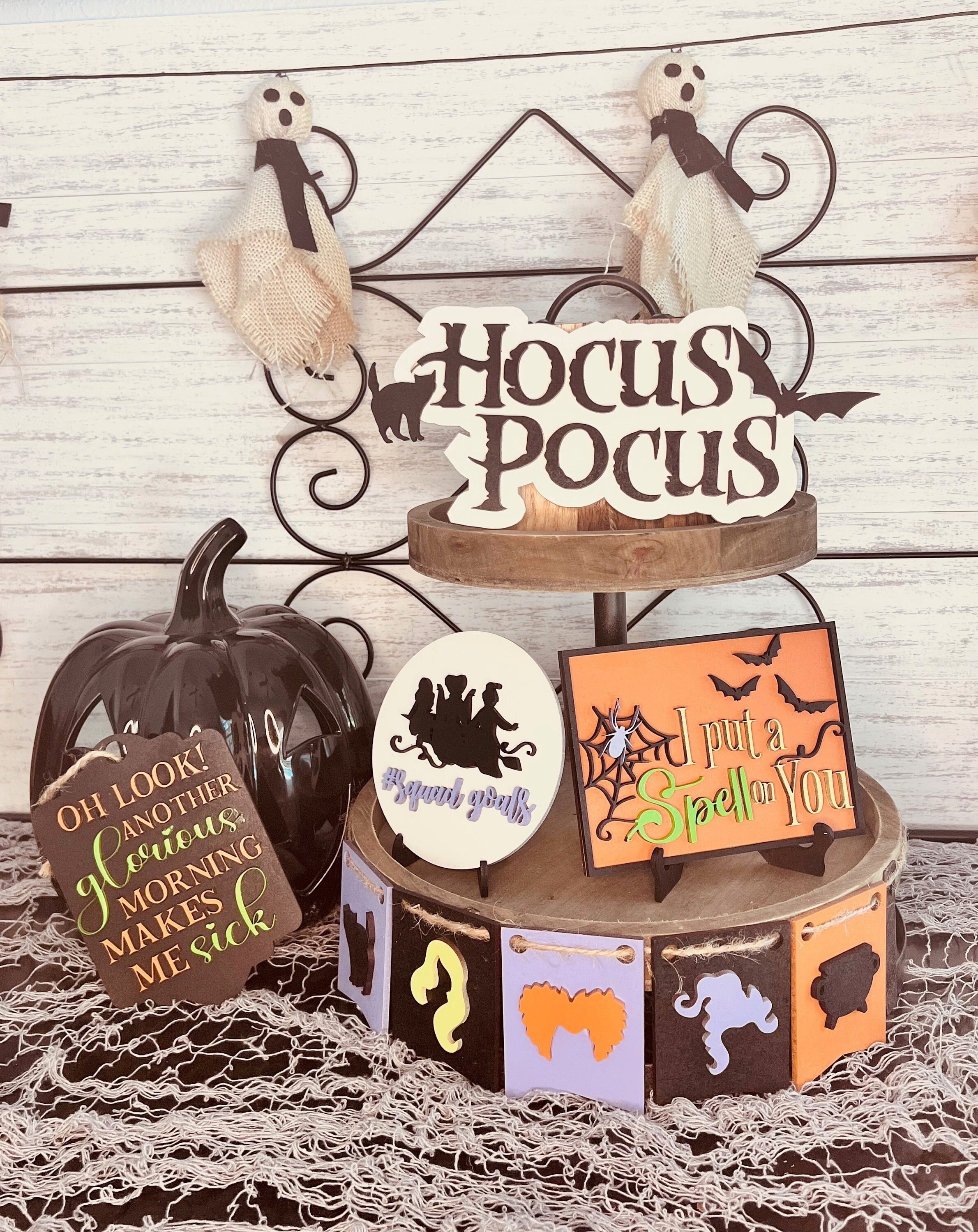 Hocus Pocus Tier Tray Set Halloween Tray Set Halloween - Etsy