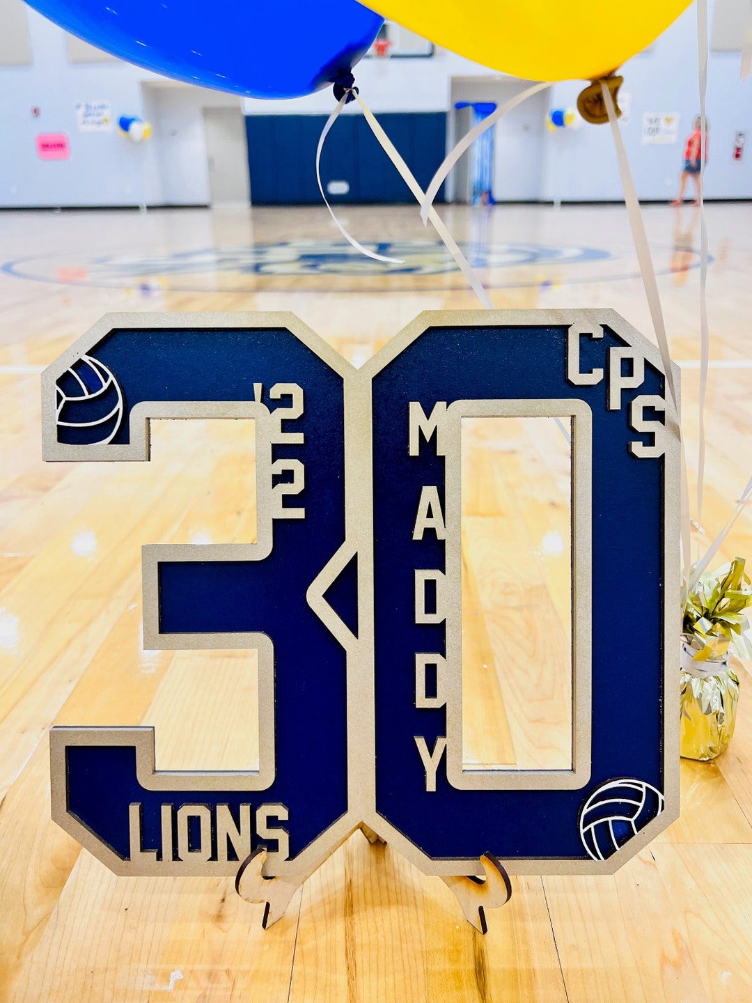 Custom Senior Athlete Number, Sports Number Wood Cutout, Personalized ...