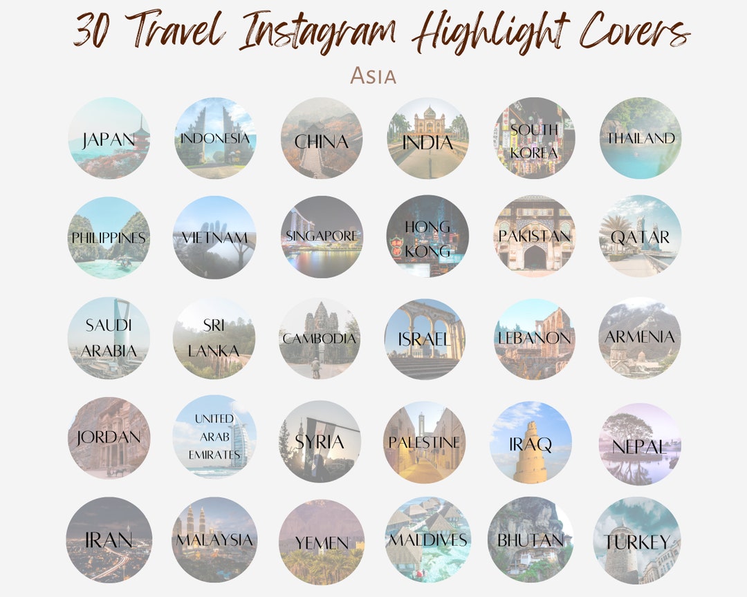 Travel Instagram Highlight Covers | Asia Highlight Covers | Vacation ...
