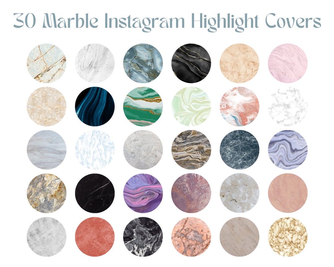 Marble Instagram Highlight Covers Marble Aesthetic Highlight Marble ...