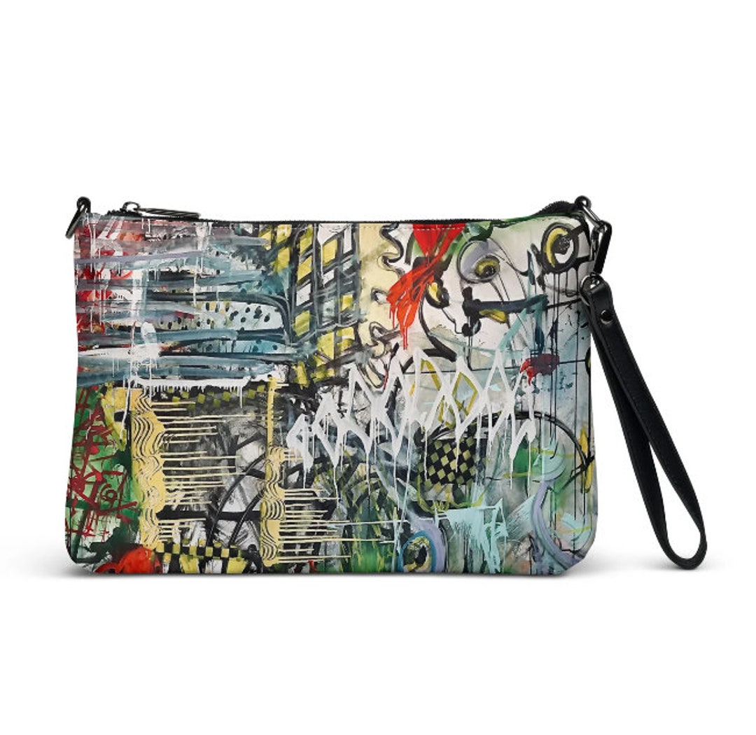 Abstract Crossbody Bag Handmade Colorful Boho Crossbody Bag Faux ...