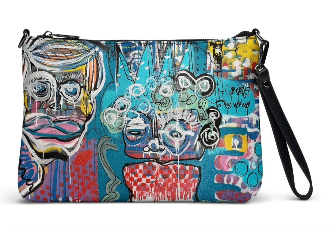 Abstract Crossbody Bag Handmade Colorful Boho Crossbody Bag Faux ...