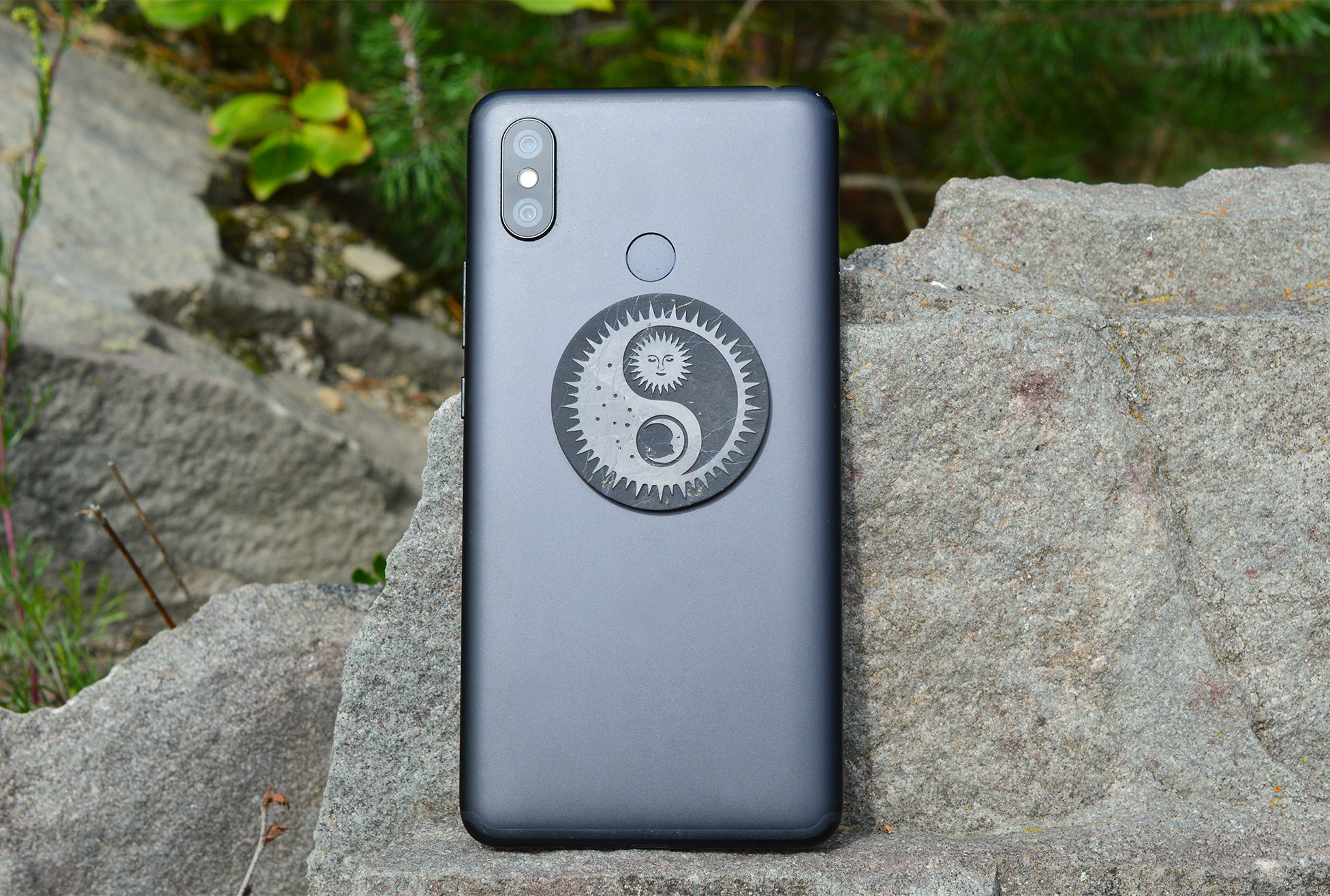 Sun&moon Round Shungite Sticker for Cell Phone and Laptop 50mm - Etsy