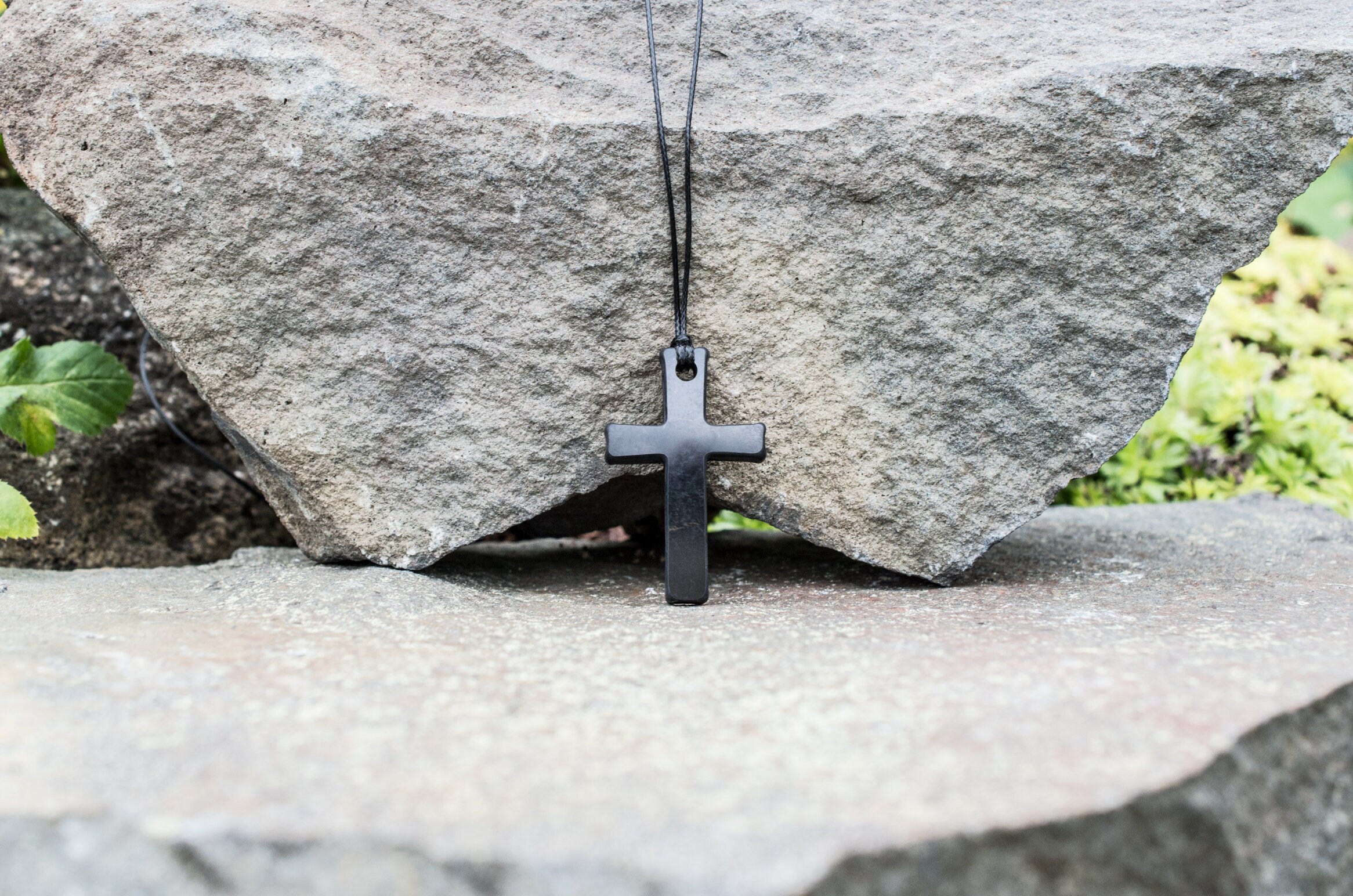 Shungite Pendant CHRISTIAN CROSS Necklace EMF Protection Healing ...