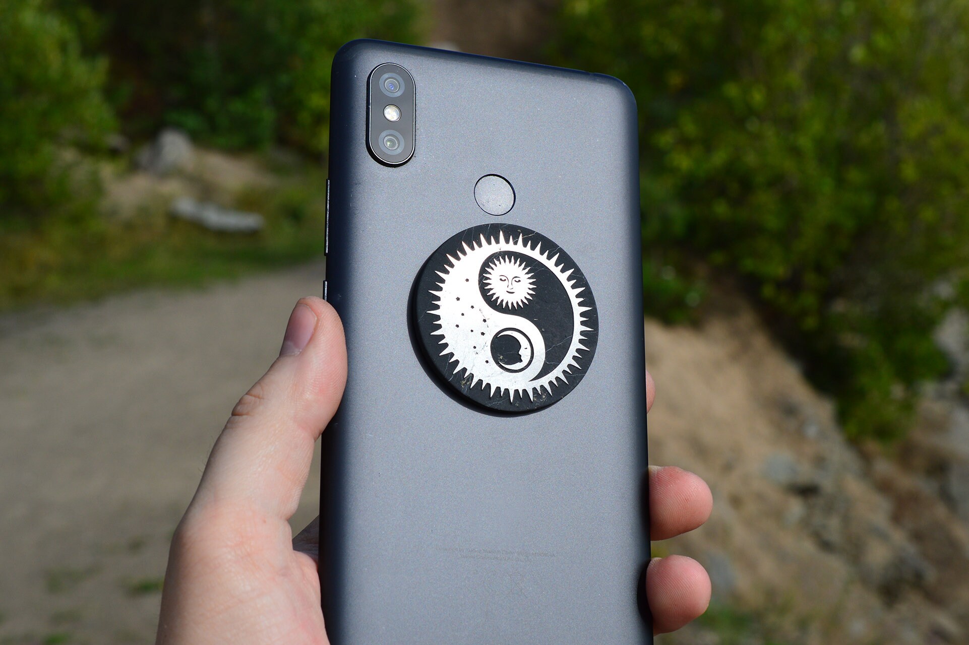 Sun&moon Round Shungite Sticker for Cell Phone and Laptop 50mm - Etsy