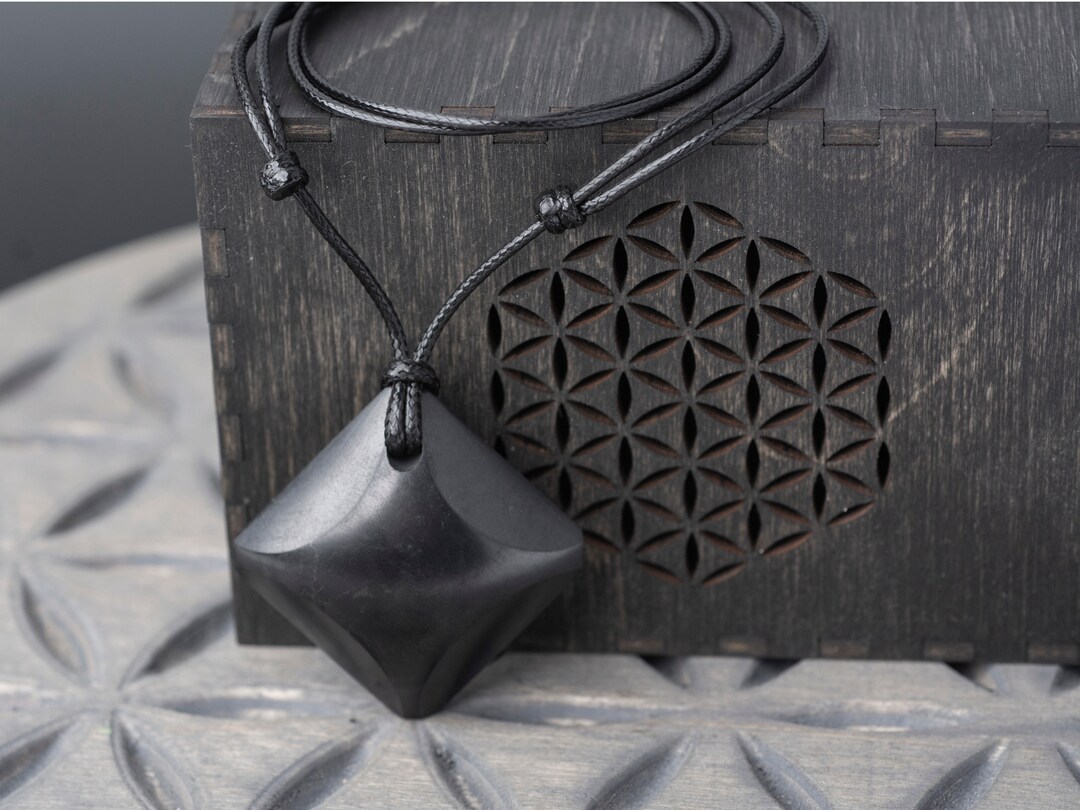 Shungite Pendant Necklace Four Elements /gifts for Her/him/emf ...