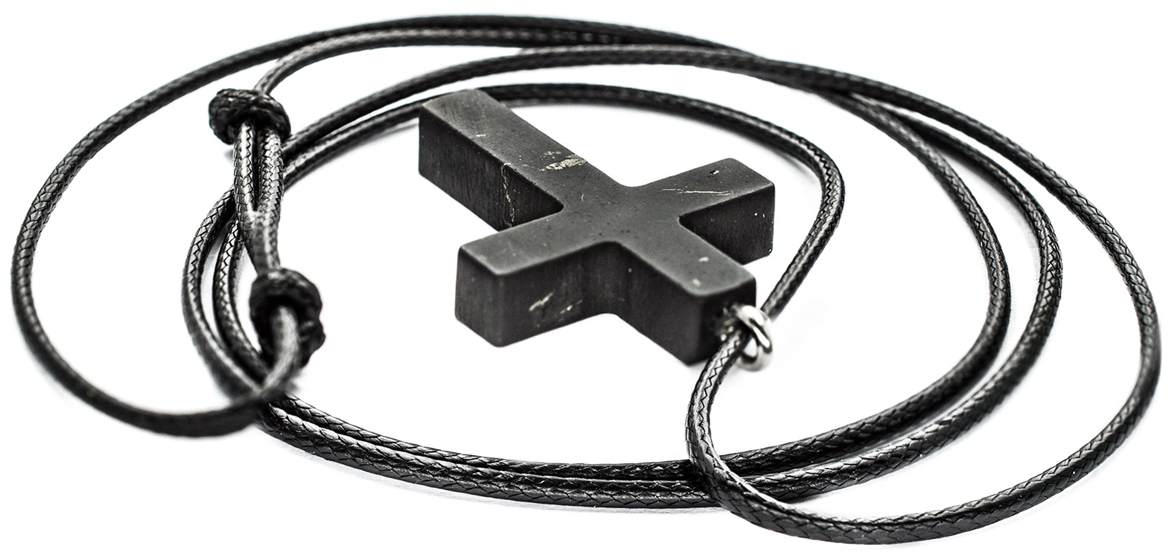 Shungite Pendant CHRISTIAN CROSS Necklace EMF Protection Healing ...