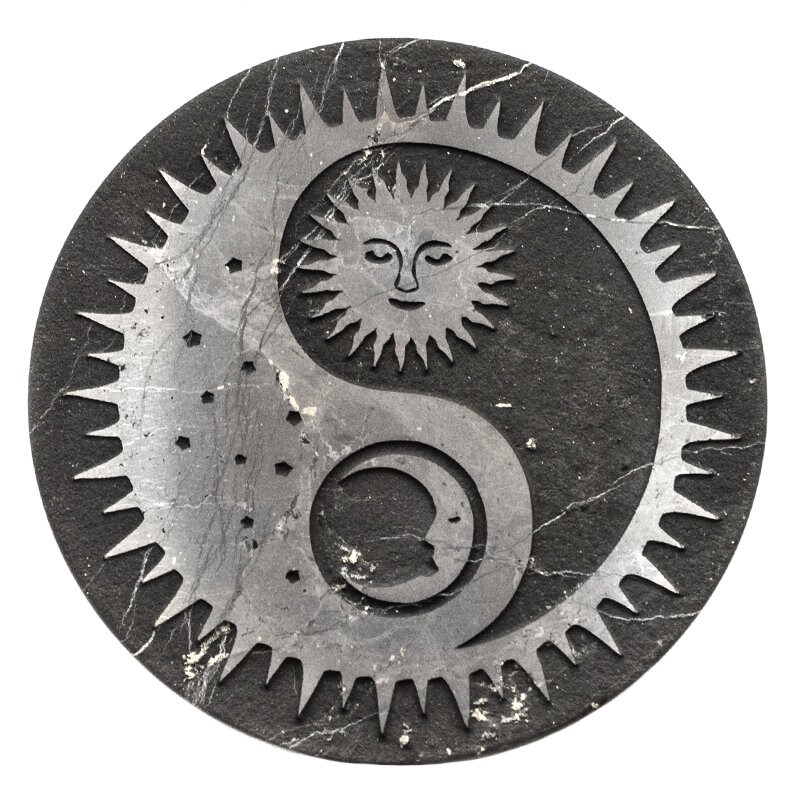 Sun&moon Round Shungite Sticker for Cell Phone and Laptop 50mm - Etsy