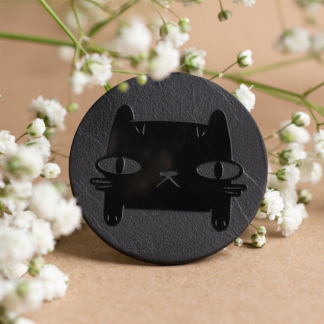 Sun&moon Round Shungite Sticker for Cell Phone and Laptop 50mm - Etsy