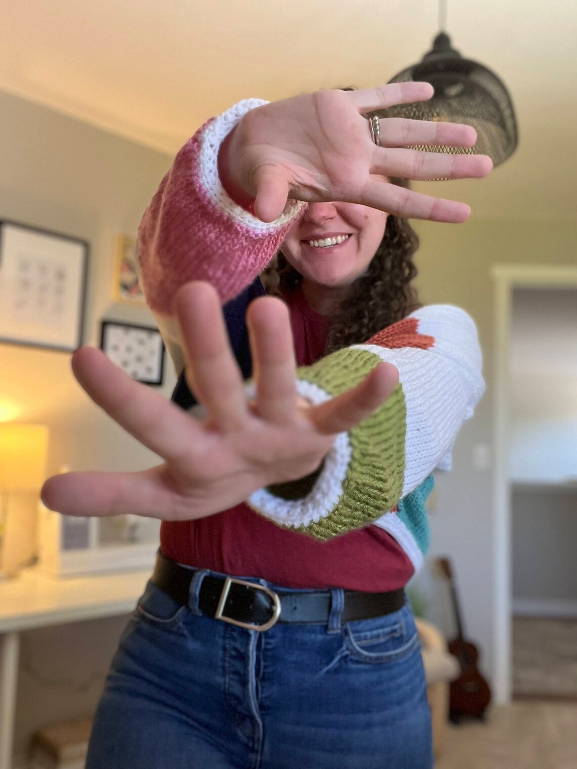 Cropped Cardigan PATTERN Colorblocked Dreams PDF Knitting - Etsy