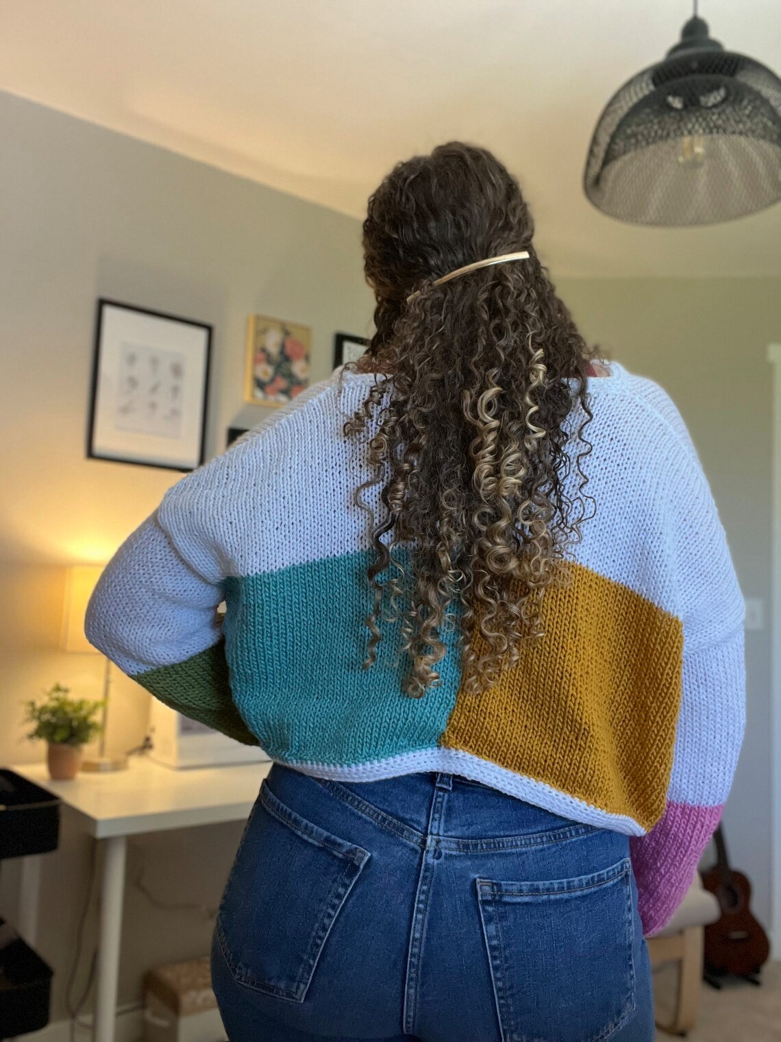 Cropped Cardigan PATTERN Colorblocked Dreams PDF Knitting - Etsy
