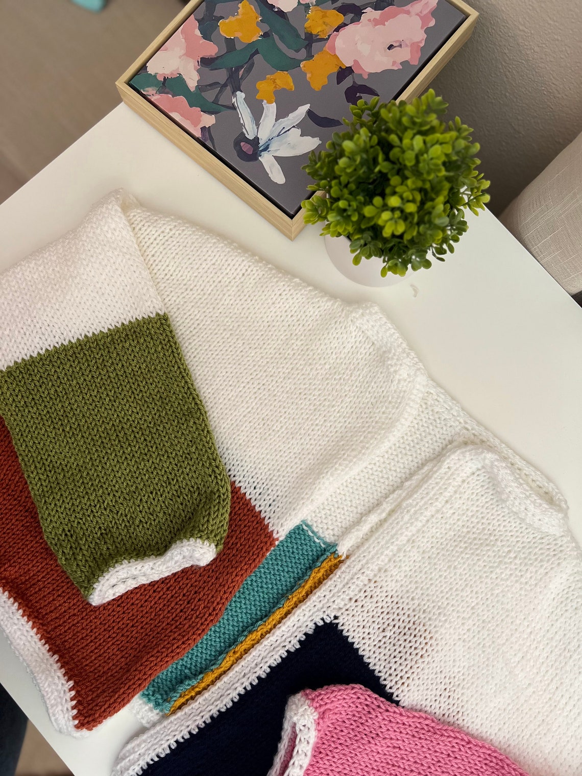 Cropped Cardigan PATTERN Colorblocked Dreams PDF Knitting - Etsy