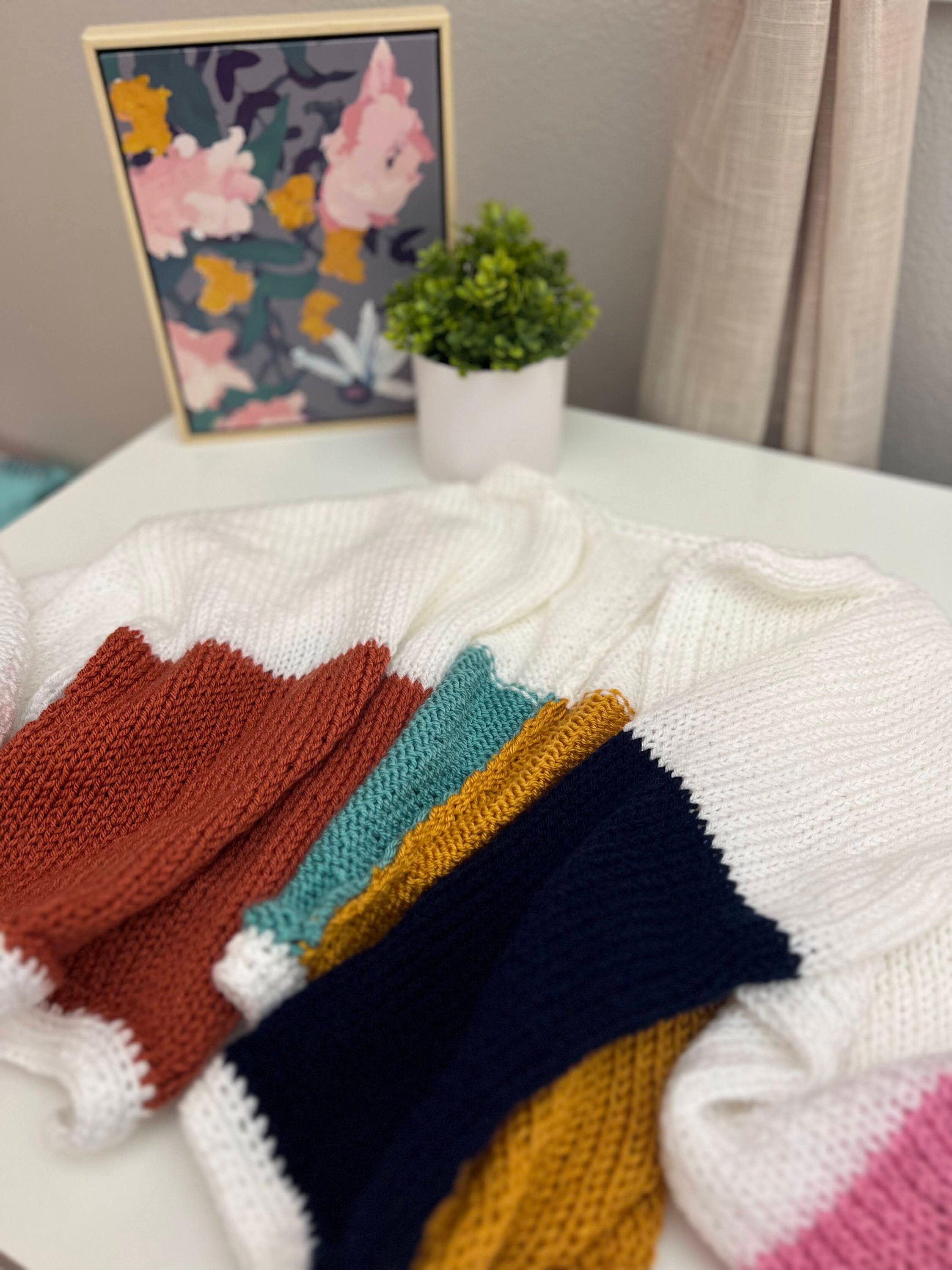 Cropped Cardigan PATTERN Colorblocked Dreams PDF Knitting - Etsy