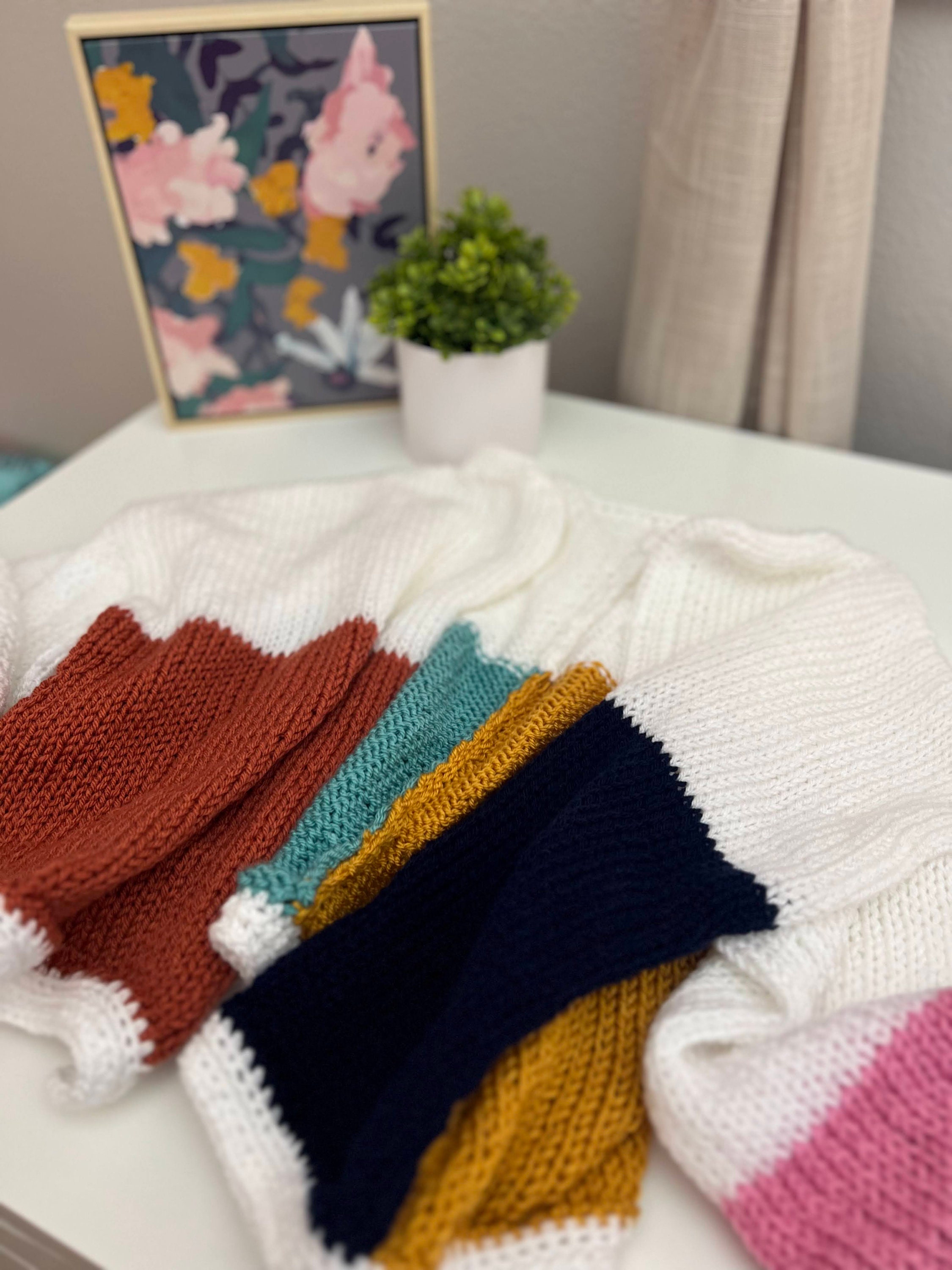 Cropped Cardigan PATTERN Colorblocked Dreams PDF Knitting - Etsy