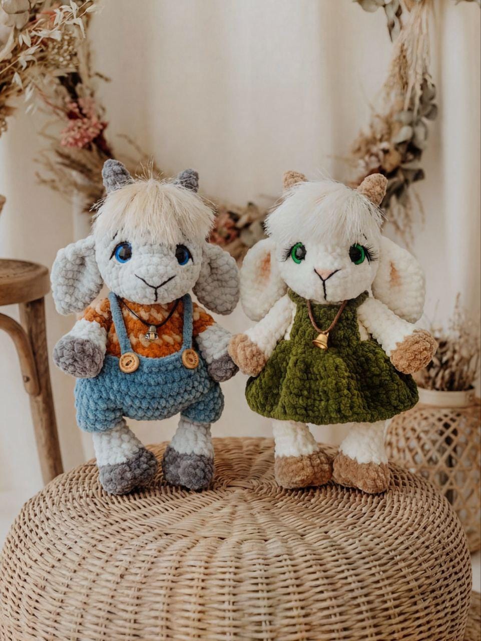 Crochet Goat Pattern - Amigurumi Goat Pattern – Little Goats in Dress ...