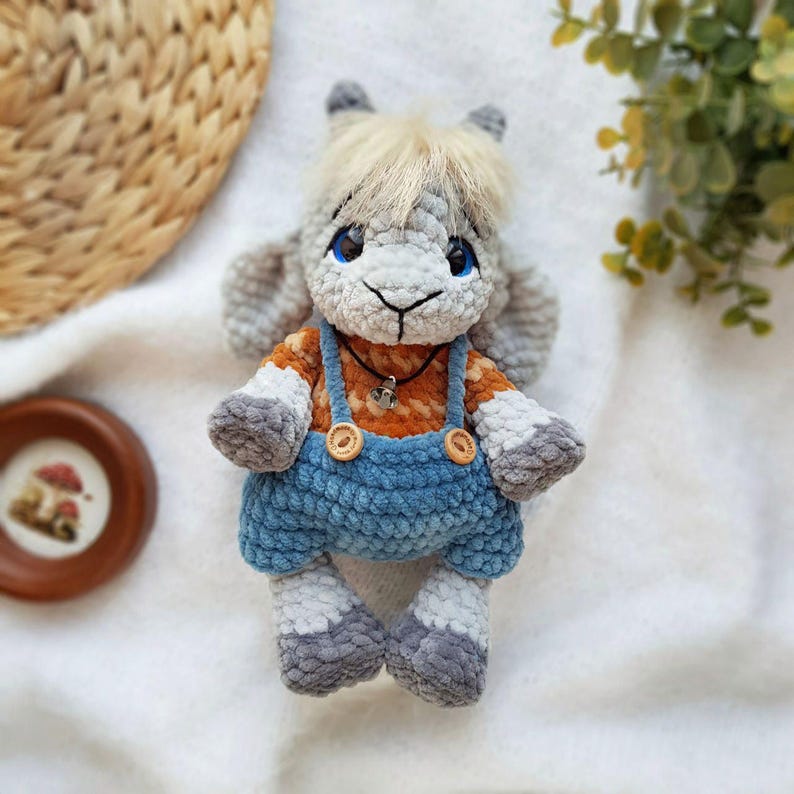 Crochet Goat Pattern - Amigurumi Goat Pattern – Little Goats in Dress ...
