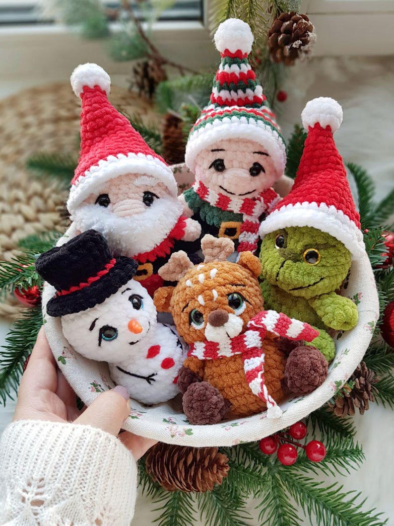 Crochet Christmas Set Patterns - Amigurumi Christmas Set – Green ...
