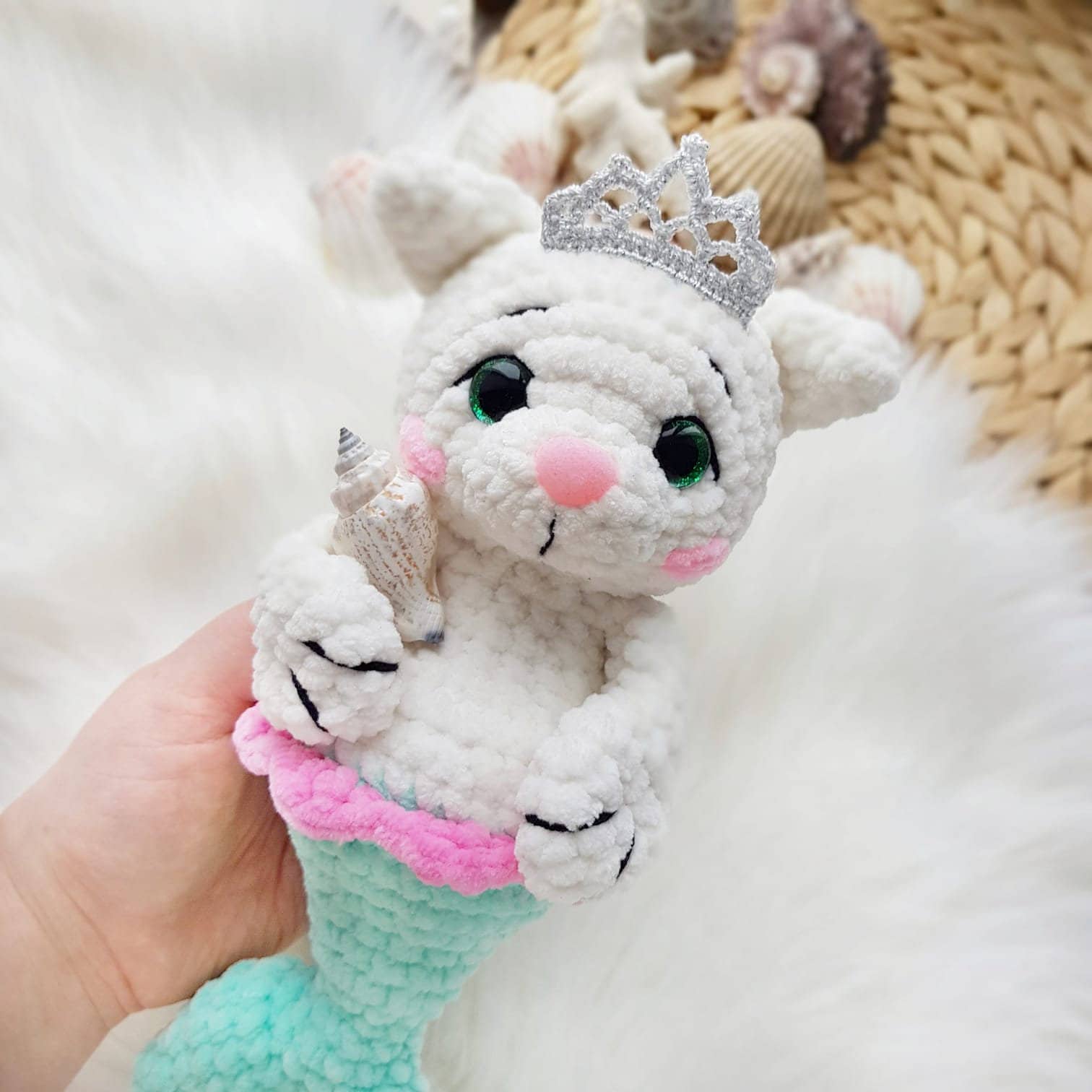 Crochet Cat Mermaid Pattern - Amigurumi Plush Mercat Pattern – Purrmaid ...