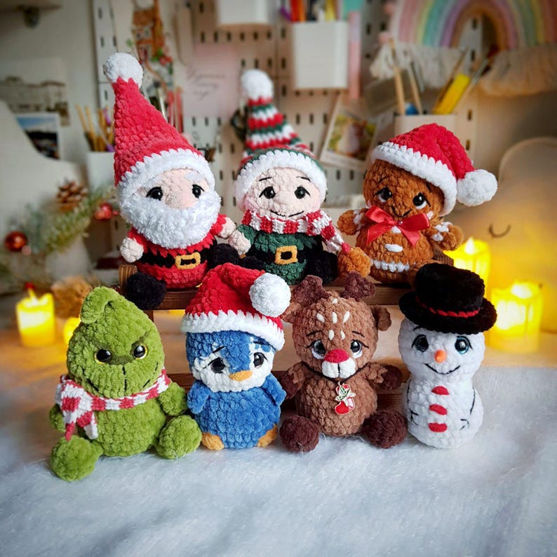 Crochet Christmas Set Patterns - Amigurumi Christmas Set – Green ...