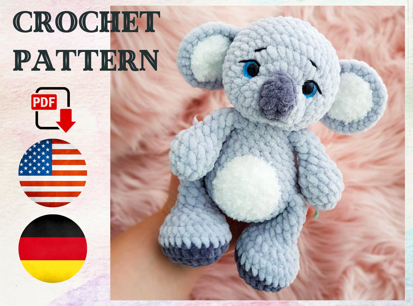 Crochet Pattern Koala Amigurumi PDF Amigurumi Koala Bear | Etsy