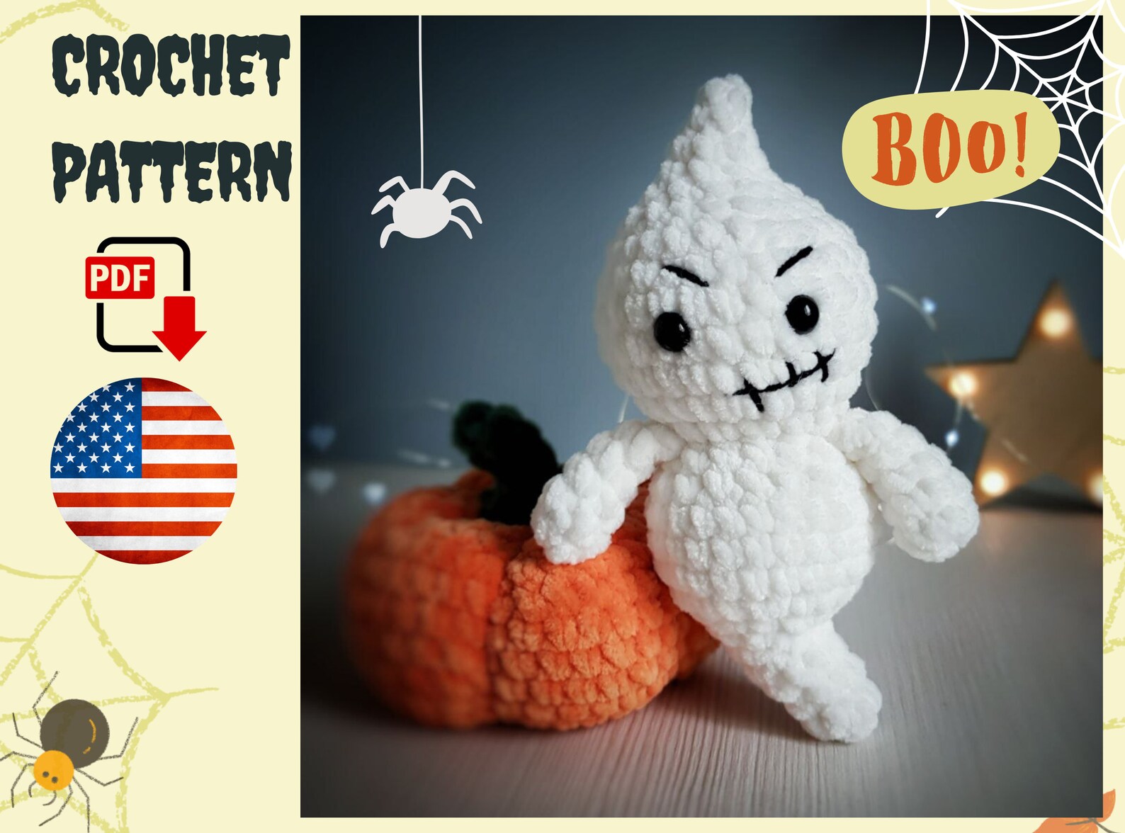 Crochet Ghost Pattern Amigurumi Ghost Crochet Halloween - Etsy