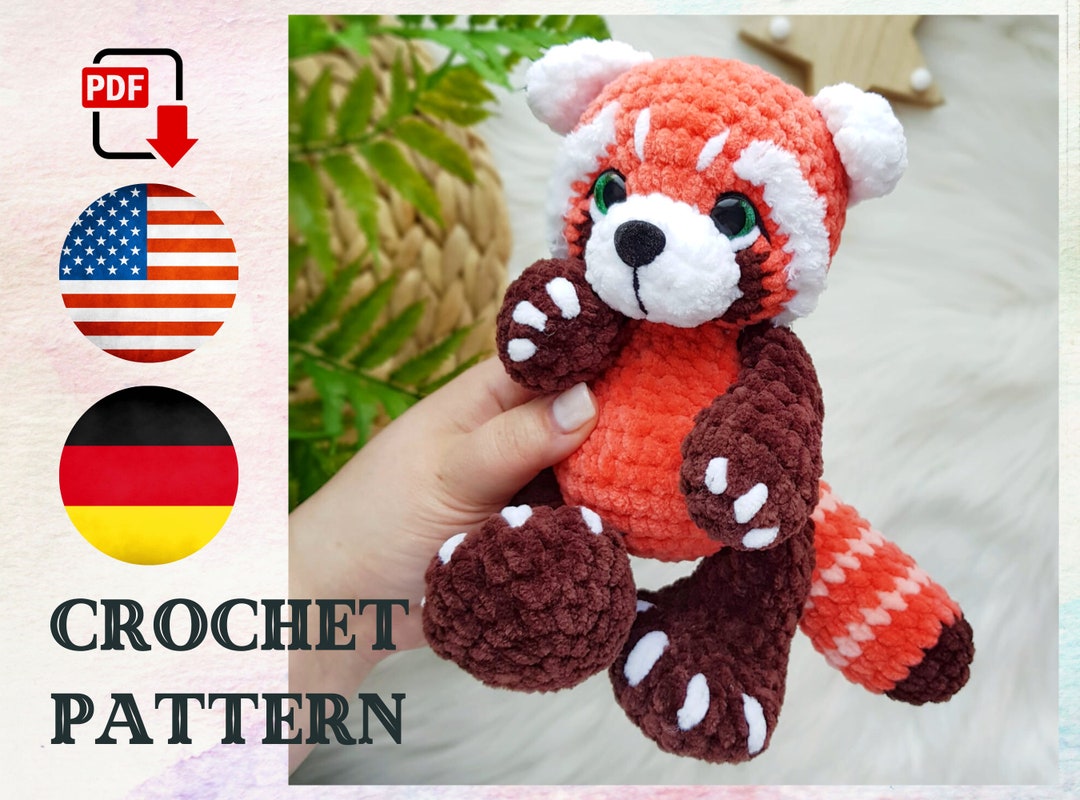 Crochet Red Panda Pattern Amigurumi Red Panda Pattern - Etsy