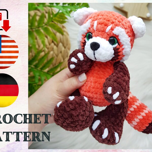 Crochet Red Panda - Etsy
