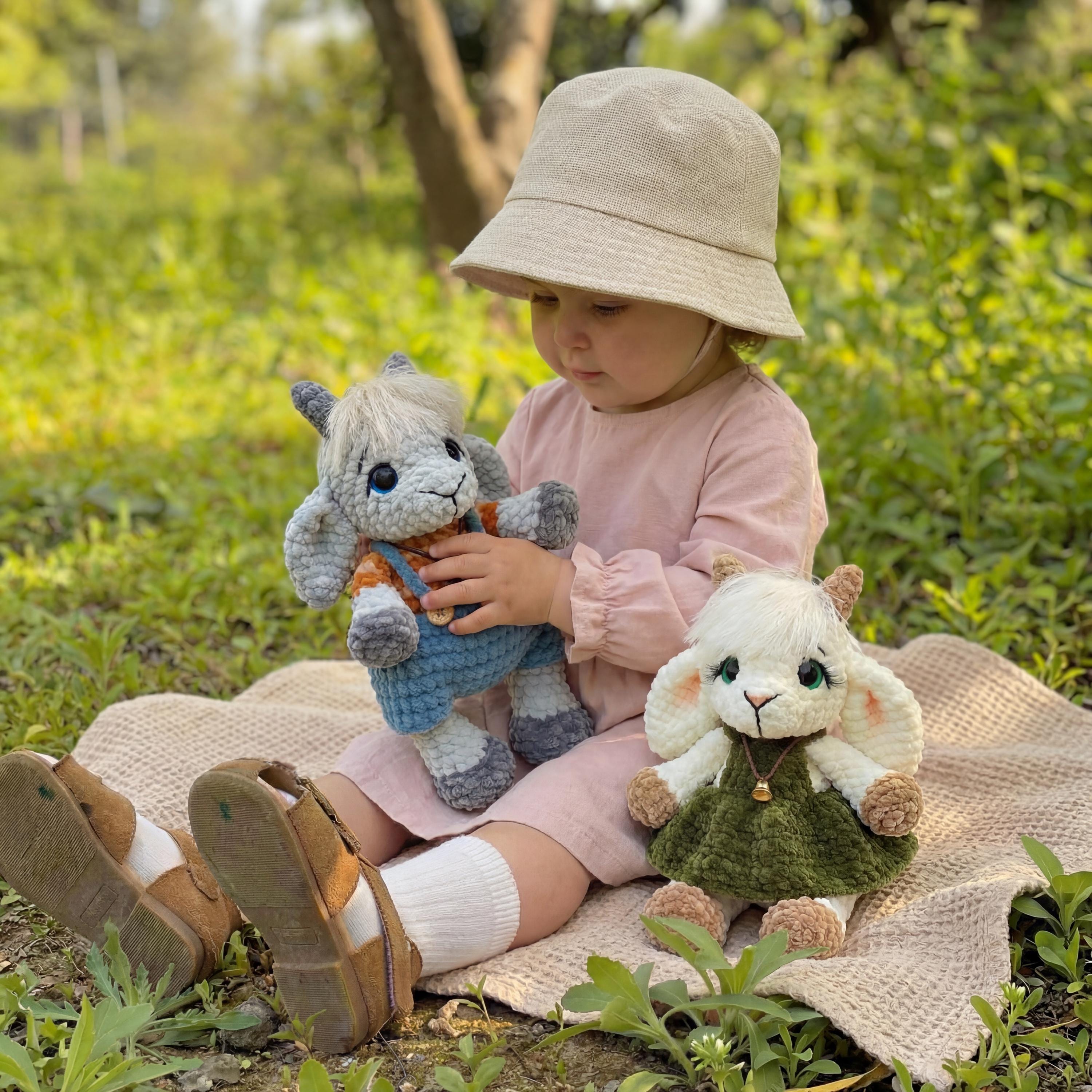 Crochet Goat Pattern - Amigurumi Goat Pattern – Little Goats in Dress ...