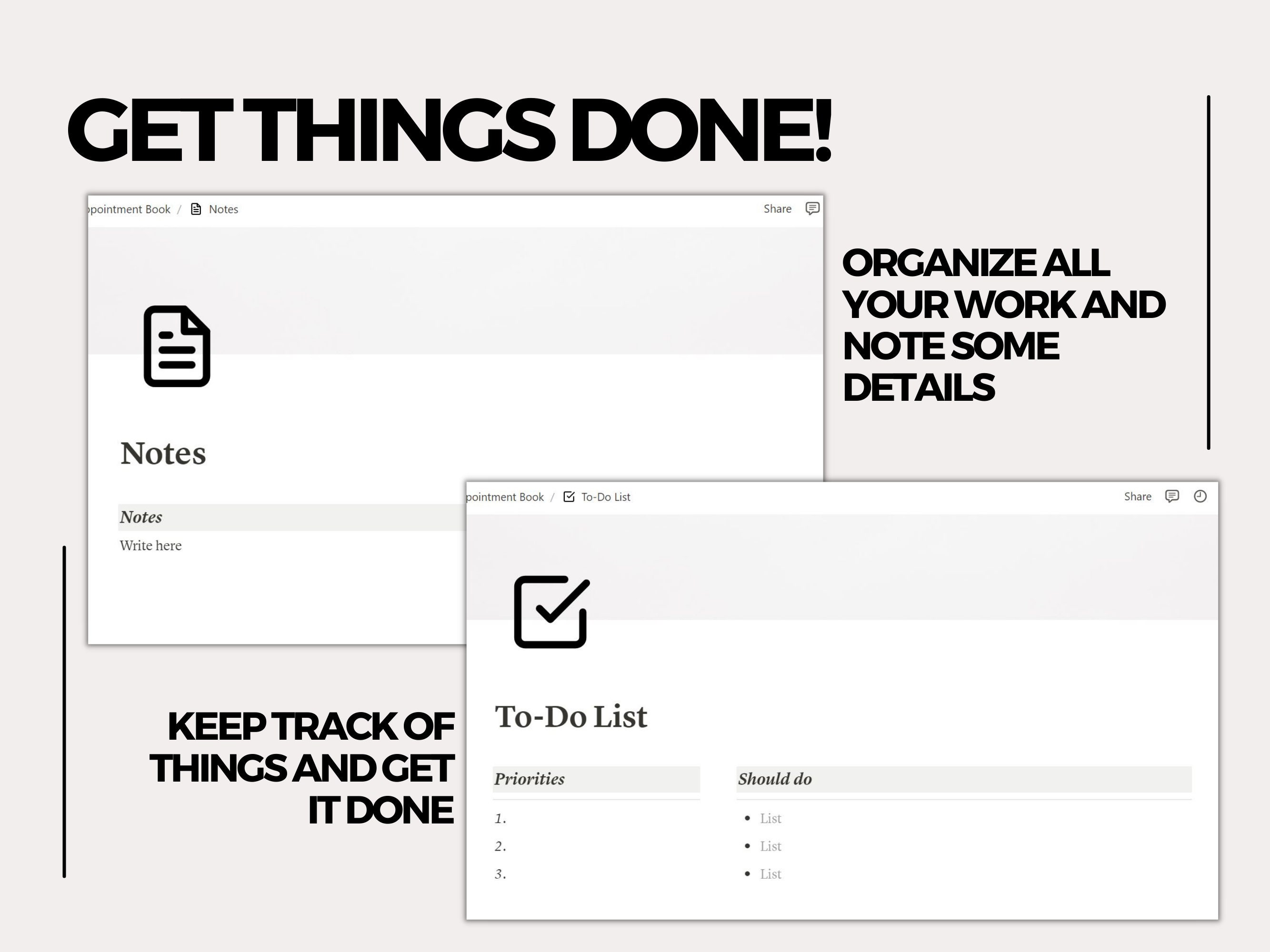 Appointment Book Notion Template, Appointment Tracker, Notion Template ...
