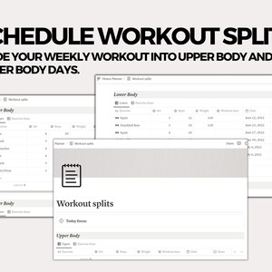 Notion Template Fitness Planner, Digital Fitness Planner, Notion ...