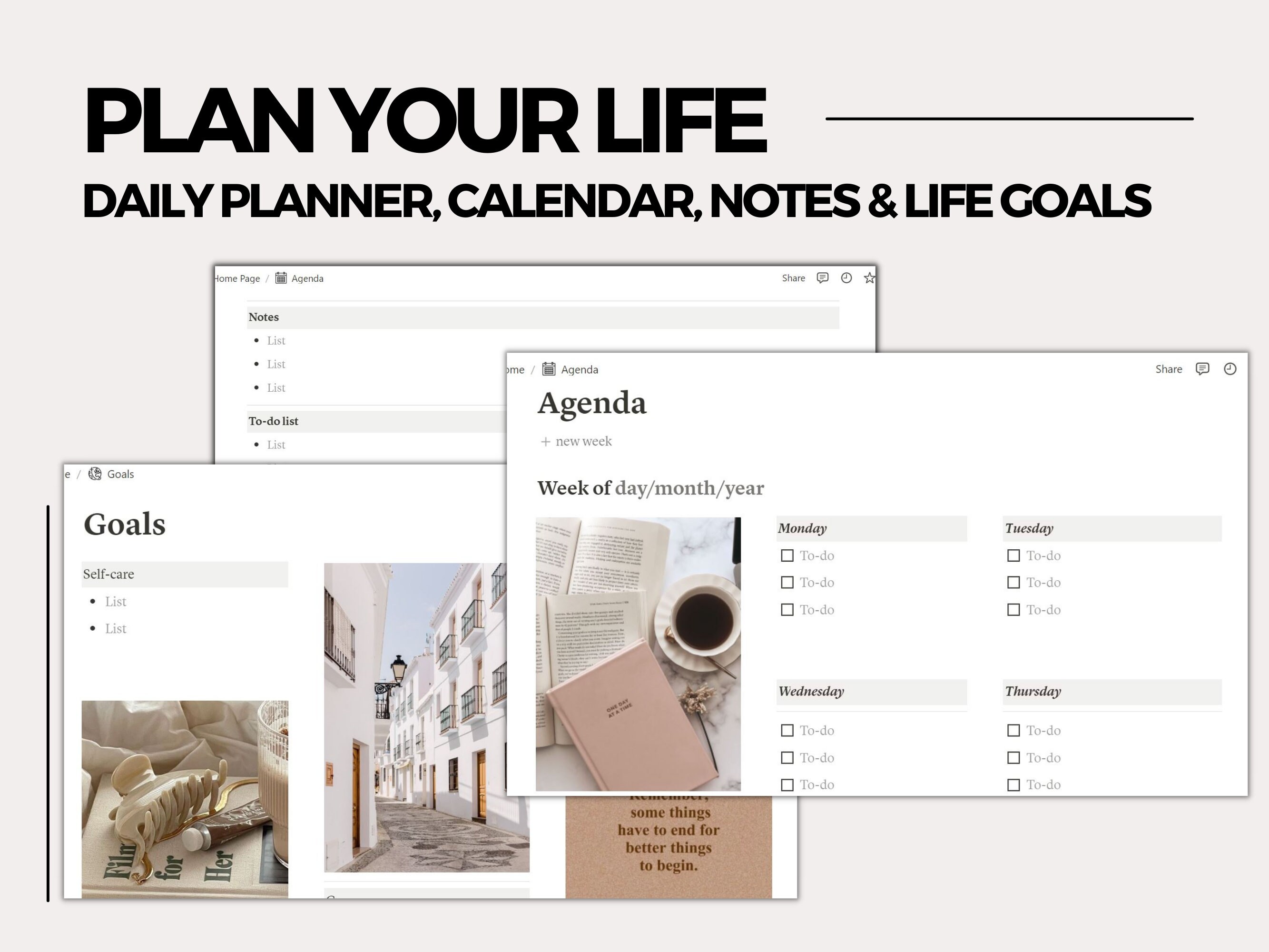Notion Template, Personal Life Planner, All in One Digital Planner ...
