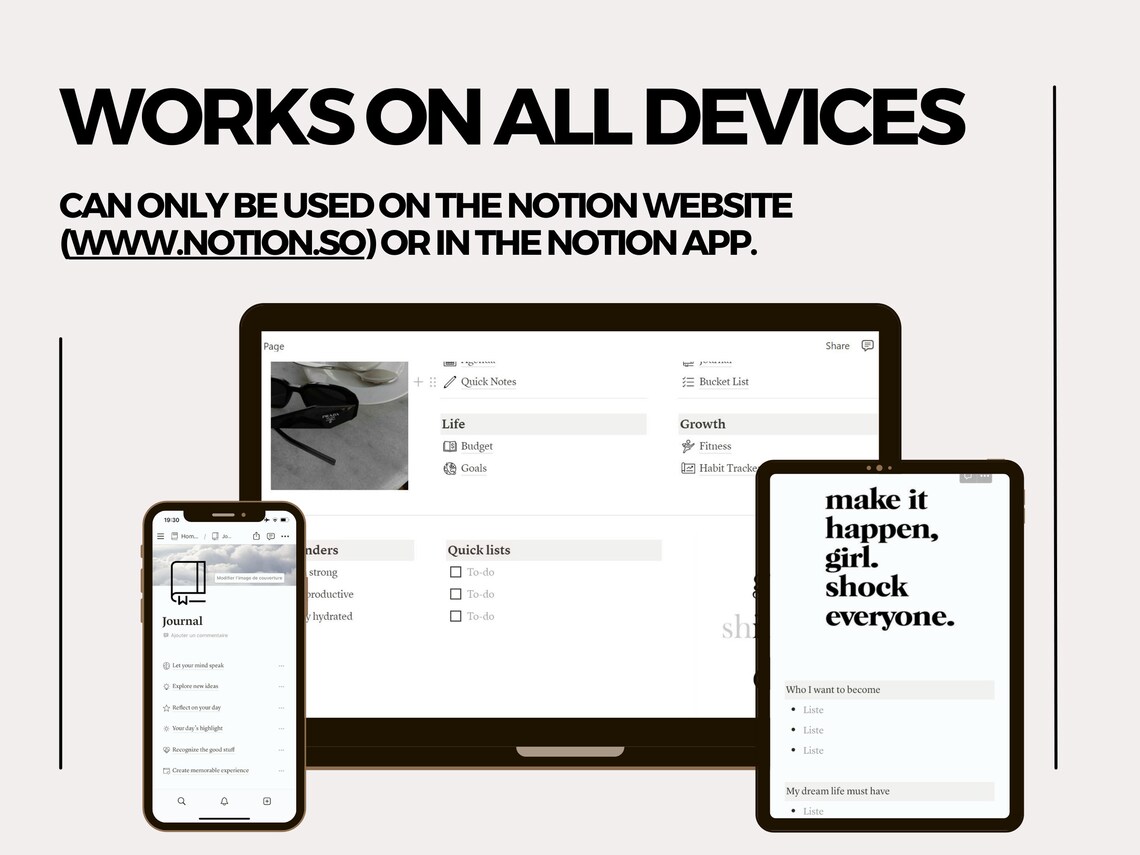 Notion Personal Life Planner All in One Planner Minimal - Etsy