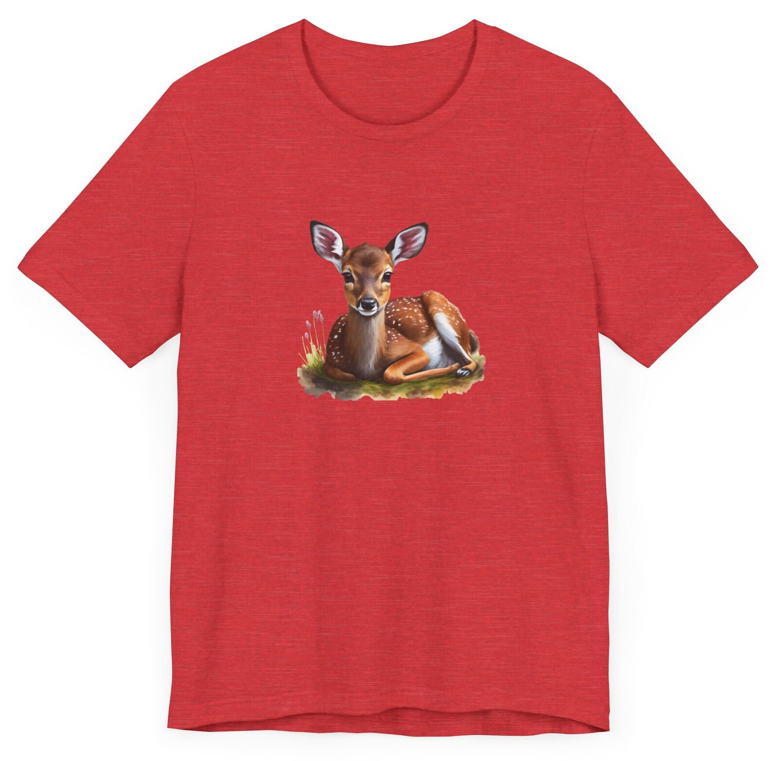 Deer Heart T-shirt Kind-hearted Nature Graphic Tee Summer Tops Woodland ...