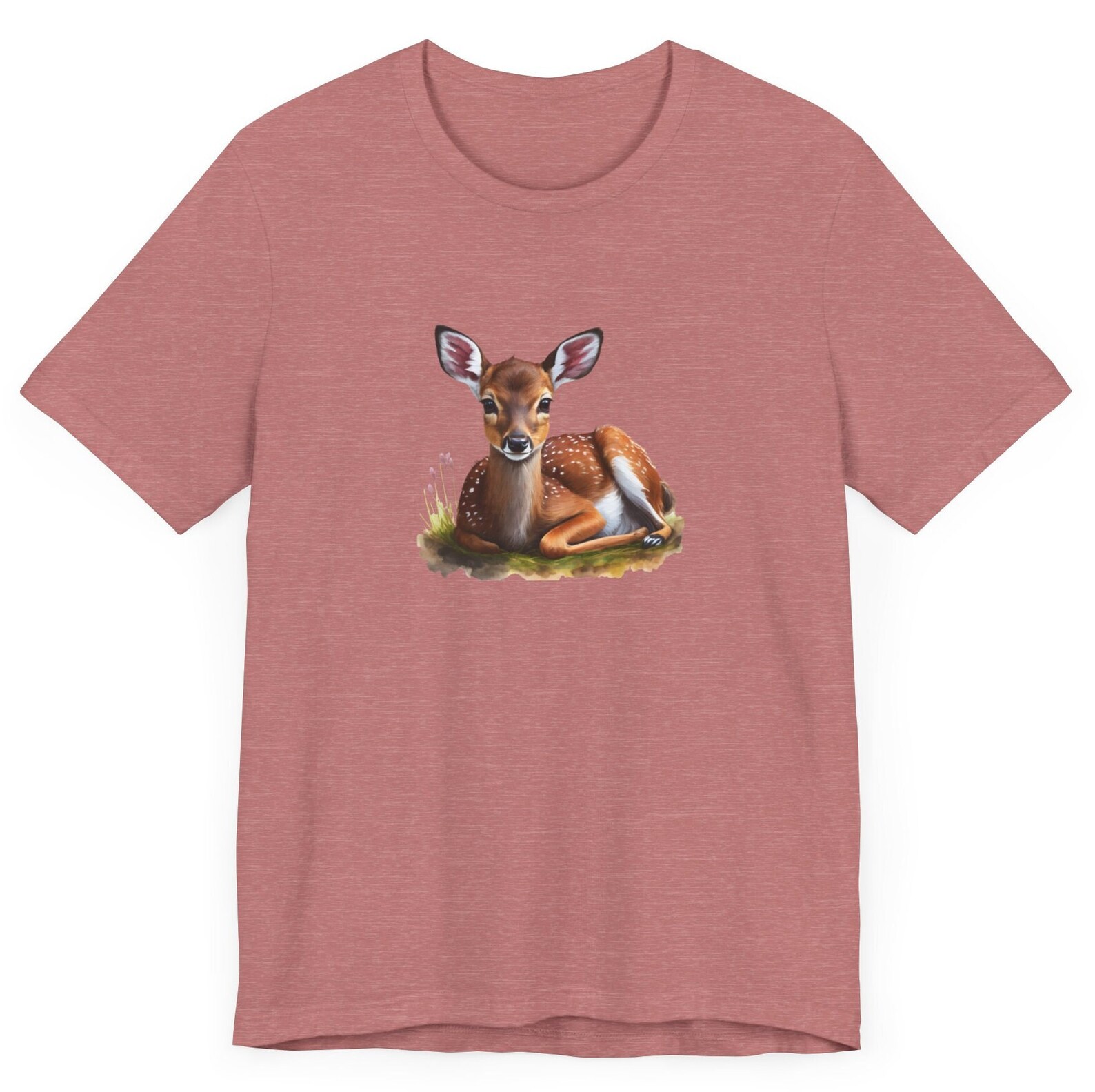 Deer Heart T-shirt Kind-hearted Nature Graphic Tee Summer Tops Woodland ...
