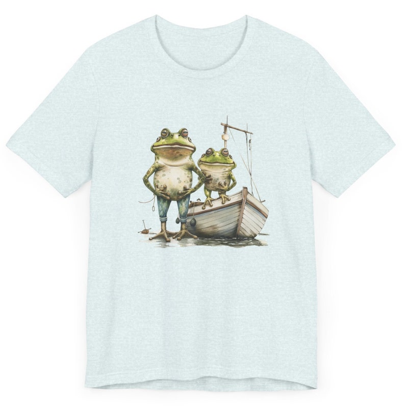 Funny Frogs Fishing Boat T-shirt: Retro Toad Graphic Tee - Etsy
