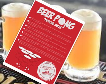 16 Team Beer Pong Tournament Bracket Instant Download - Etsy