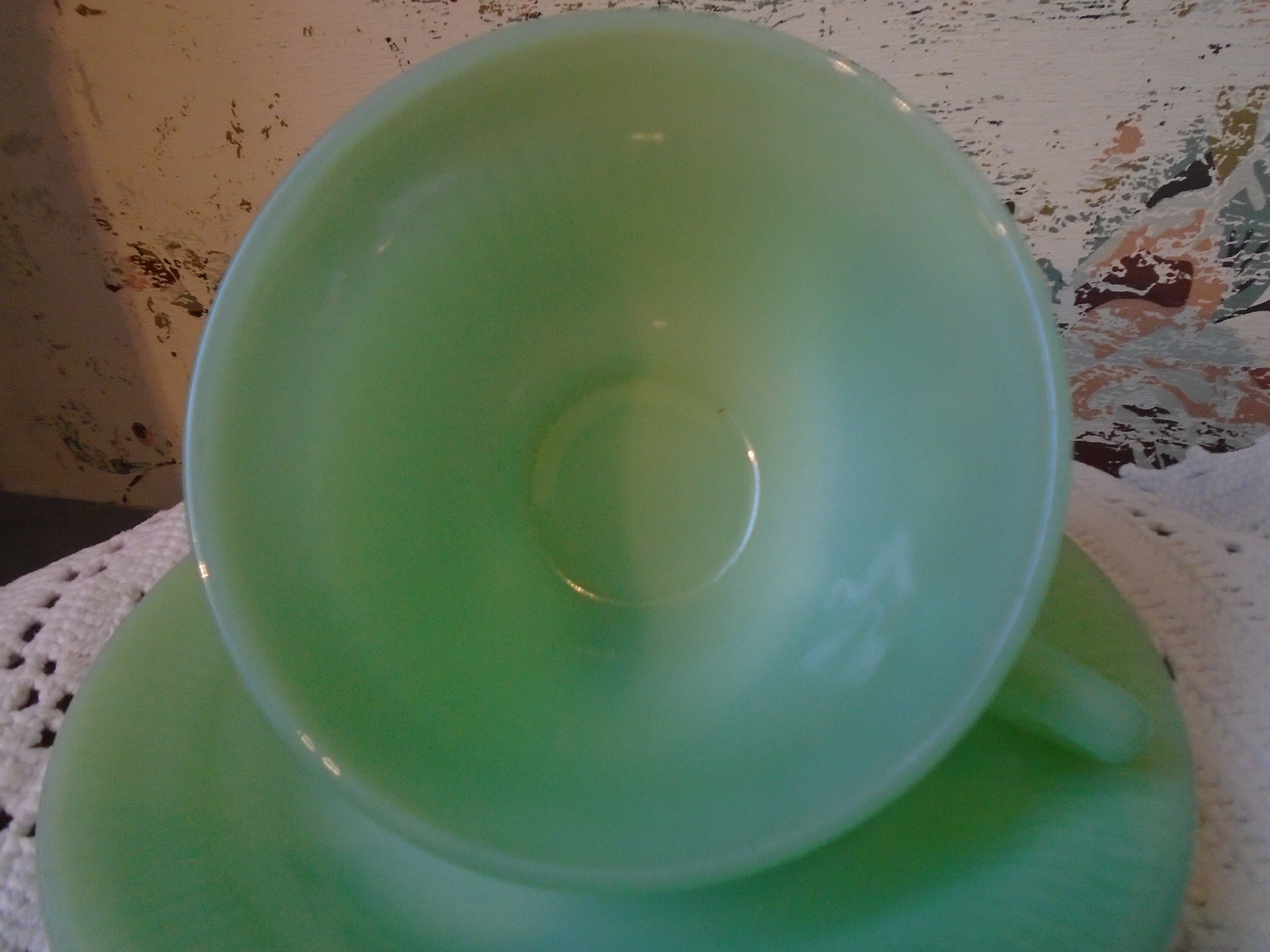 1940's Jadeite Fireking Jane Ray Tea Cup and Saucer - Etsy