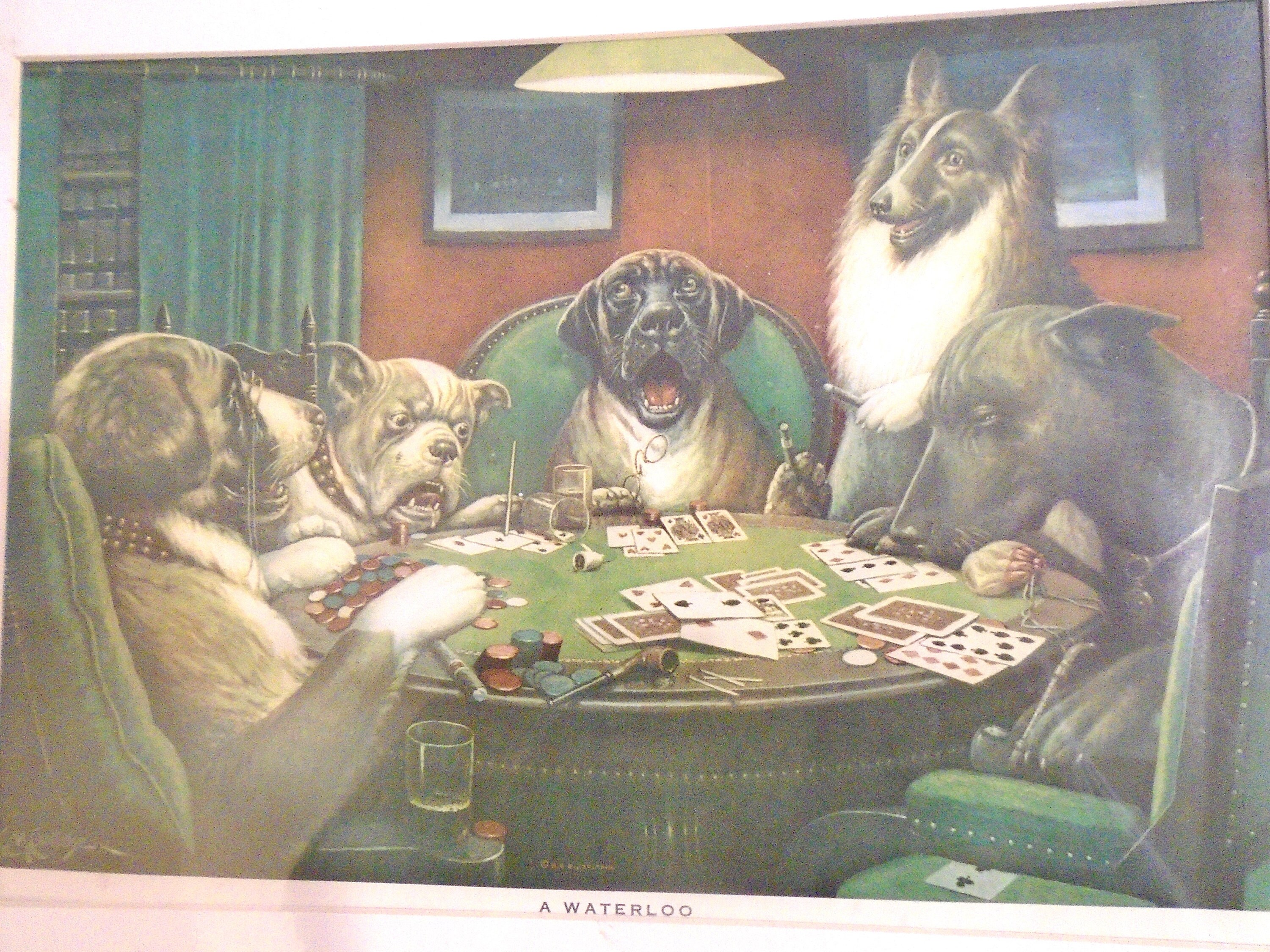 Set of 5 Dogs Playing Poker Prints by C. M. Coolidge - Etsy