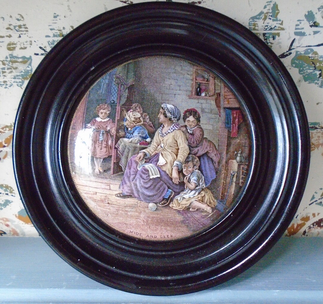 1800's England's Prattware Pottery Lid - Etsy